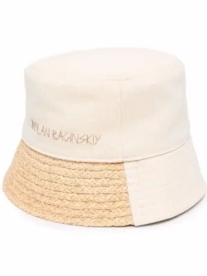 Ruslan Baginskiy Logo Embroidered Bucket Hat - Neutrals