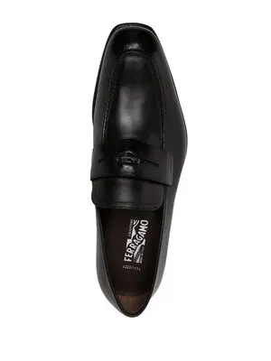 FERRAGAMO Tramezza Leather Penny Loafers