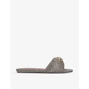 Kurt Geiger Kensington Houndstooth Woven Mules
