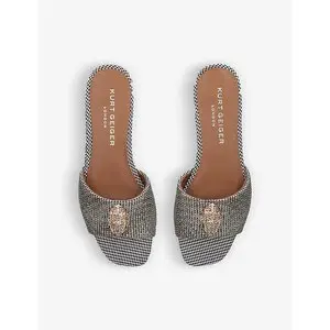 Kurt Geiger Kensington Houndstooth Woven Mules