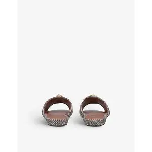 Kurt Geiger Kensington Houndstooth Woven Mules