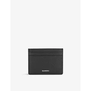 Sandro Logo-embossed Textured-leather Card Holder 1 Size Bleus