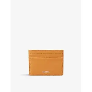 Sandro Logo-embossed Textured-leather Card Holder 1 Size Naturels