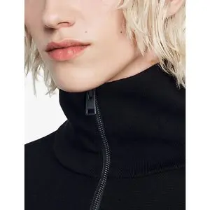 Sandro Zip-up Wool Cardigan - Blue