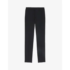 Sandro Berkeley Slim-fit Tapered Wool Trousers - Bleus