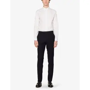 Sandro Berkeley Slim-fit Tapered Wool Trousers - Bleus