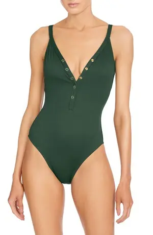 Robin Piccone Robin Piccone Amy Snap One-Piece Swimsuit Bonsai