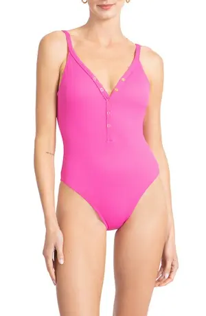 Robin Piccone Robin Piccone Amy Snap One-Piece Swimsuit Rosy