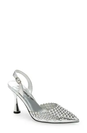 Jeffrey Campbell Shiner Slingback Rhinestone Pointed Toe Pump