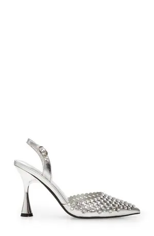 Jeffrey Campbell Shiner Slingback Rhinestone Pointed Toe Pump