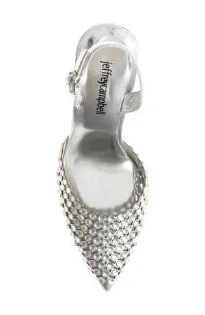 Jeffrey Campbell Shiner Slingback Rhinestone Pointed Toe Pump
