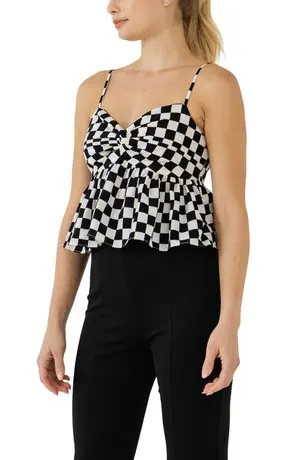 GREY LAB Checker Print Camisole