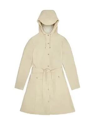 Rains Curve Hooded Rain Jacket Dune
