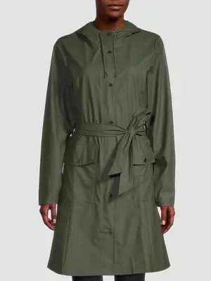 Rains Curve Hooded Rain Jacket - Green