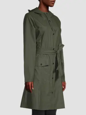 Rains Curve Hooded Rain Jacket - Green
