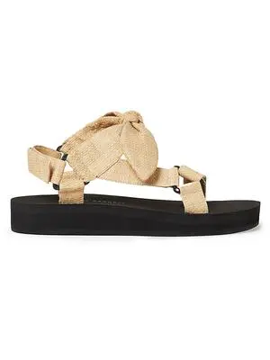 LOEFFLER RANDALL Women's Maisie Sporty Raffia Sandals - Natural  - Natural