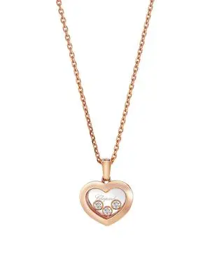 Chopard Happy Diamonds Icons 18k & Diamond Heart Pendant Necklace - Rose Gold