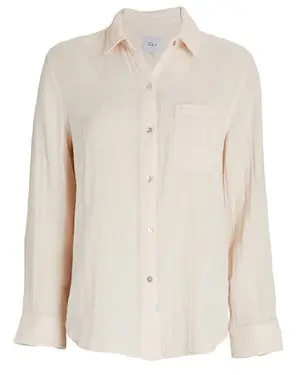 Rails Ellis Cotton Gauze Button-down Top - White