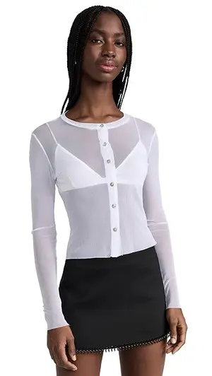 Only Hearts Tulle Cardigan - White