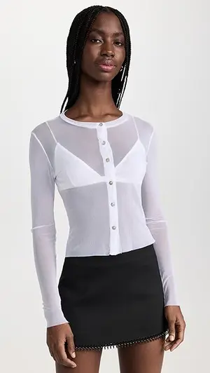 Only Hearts Tulle Cardigan - White