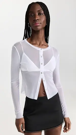 Only Hearts Tulle Cardigan - White