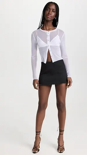 Only Hearts Tulle Cardigan - White