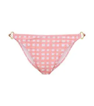 Heidi Klein Madagascar Checked Bikini Bottom - Pink