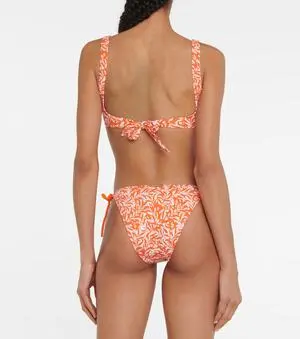 Heidi Klein St Tropez Reversible Bikini Bottom - Orange