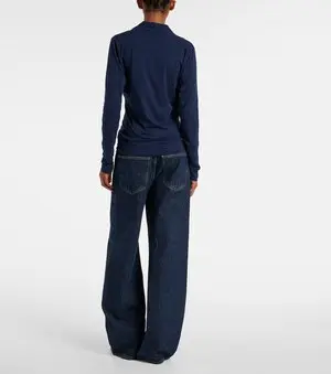 Velvet By Graham & Spencer Meri Cotton Wrap Top - Blue