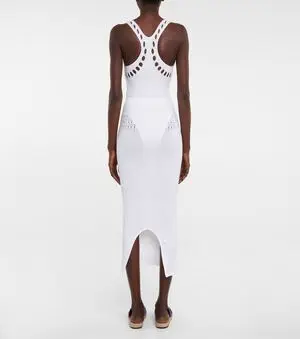 Alaïa Cutout Technical Midi Skirt