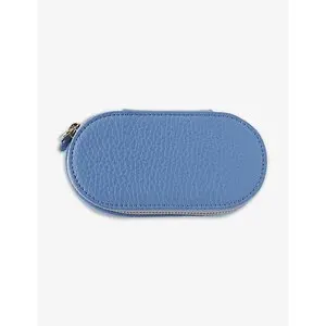 Monica Vinader Oval Mini Leather Jewellery Box - Blue