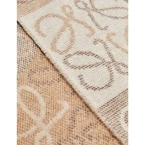 Loewe Anagram Wool And Cashmere-blend Scarf - White/beige