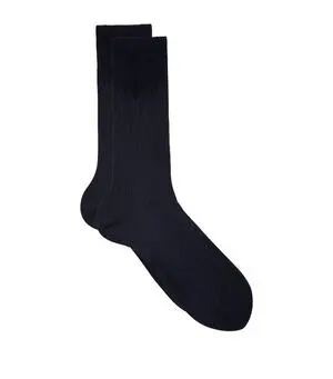 Falke Milano Ribbed Socks - Navy