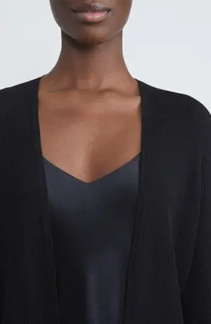 Lafayette 148 New York Open Front Cardigan - Black
