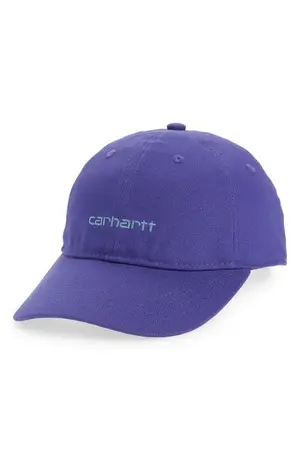 Carhartt Work In Progress Carhartt Work In Progress Logo Baseball Cap Razzmic / Icy Water