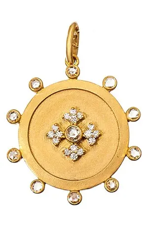 Sethi Couture Arya Diamond Pendant - Yellow