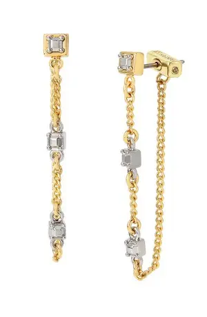 ALLSAINTS Linear Drop Earrings - Twotone