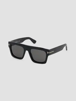 TOM FORD Fausto 53mm Rectangular Sunglasses - Black
