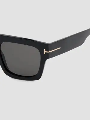 TOM FORD Fausto 53mm Rectangular Sunglasses - Black
