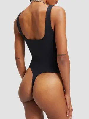 Good American Sculpting Modern Tank Bodysuit - Black