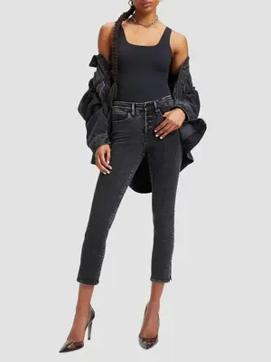Good American Sculpting Modern Tank Bodysuit - Black