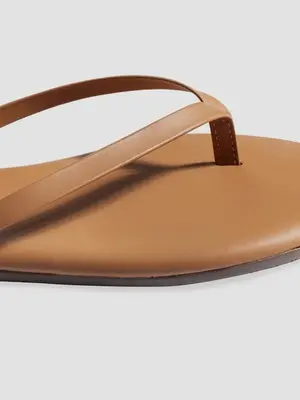 Tkees Foundations Matte Leather Flip Flops - Tan