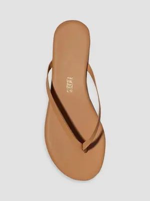 Tkees Foundations Matte Leather Flip Flops - Tan