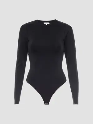 Good American Sculpting Crewneck Bodysuit - Black