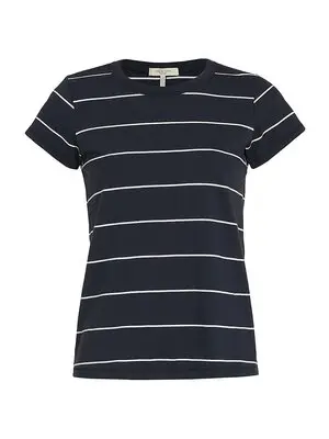 Rag & Bone Women's The Stripe Organic Cotton Tee - Black Multi  Black Multi