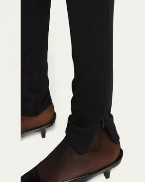TOTEME Zip-cuff Viscose Leggings