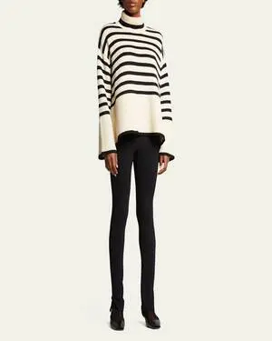 TOTEME Zip-cuff Viscose Leggings
