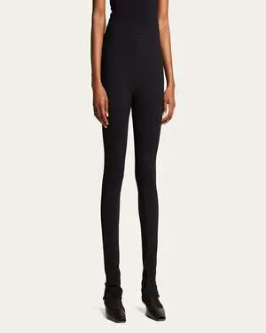 TOTEME Zip-cuff Viscose Leggings