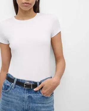 L & APOS;AGENCE L'agence Ressi Short-sleeve Tee - White