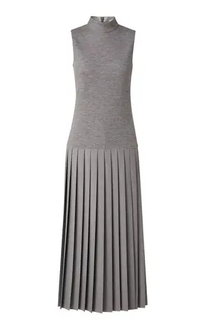 Akris Pleated Jersey Maxi Dress Only